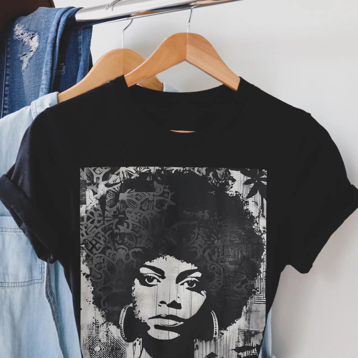 Afro Stencil Shirt – The Trini Gee