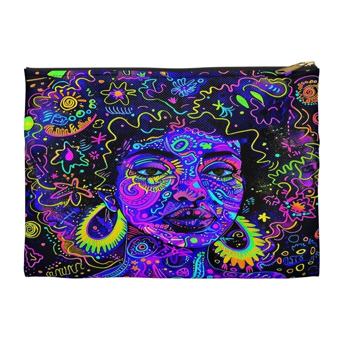 Afro Trippy Accessory Pouch – The Trini Gee